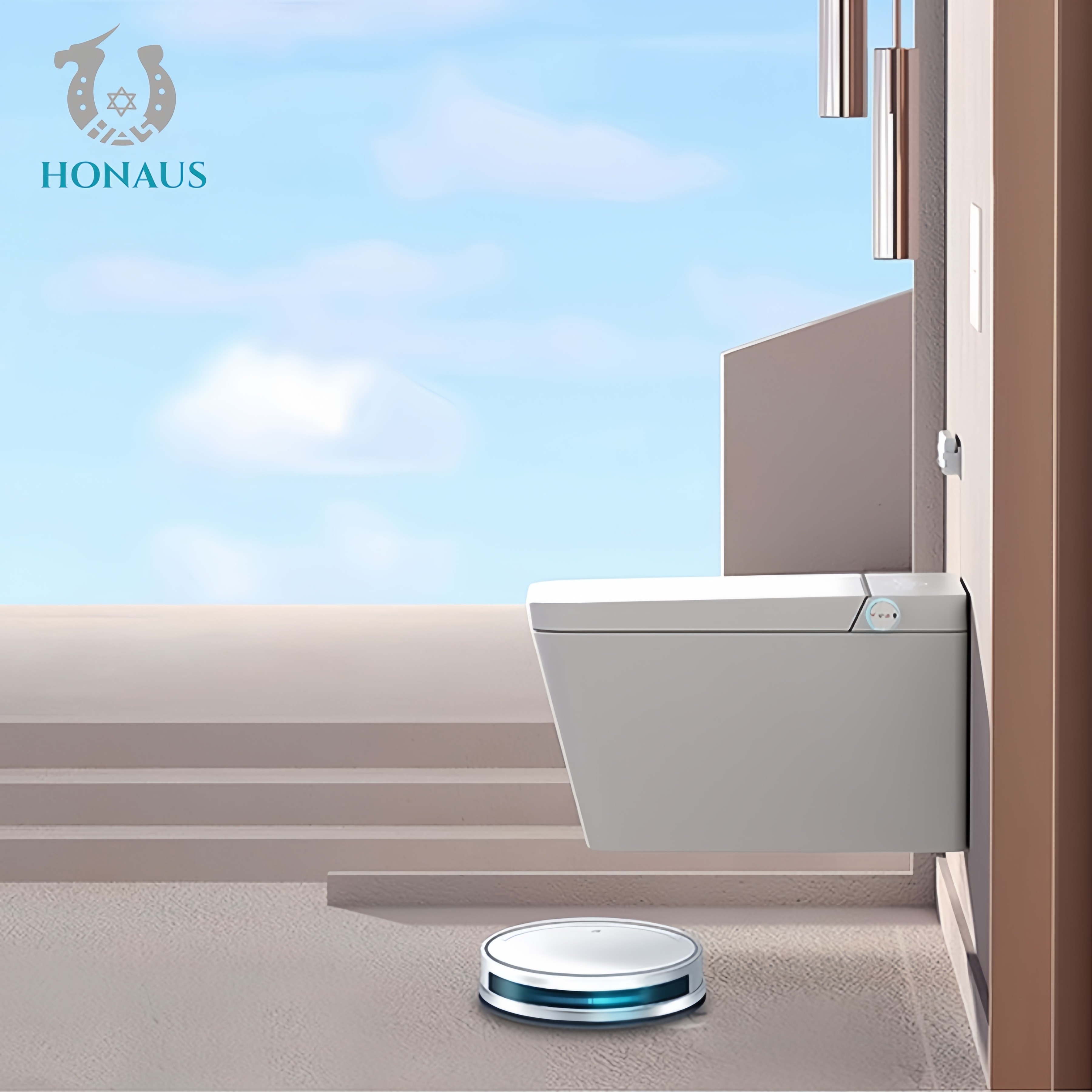 Wall Hung Smart Intelligent Toilet Bowl High Tech Nano Glaze Multi ...